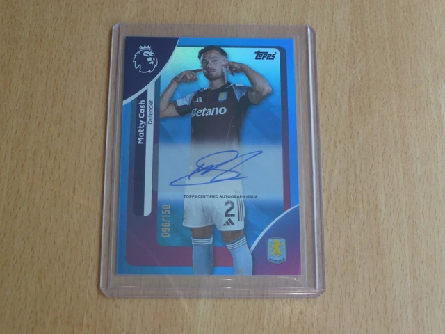 TOPPS PREMIER LEAGUE 2026 Aston Villa Matty Cash Auto - Numbered 096/ ...