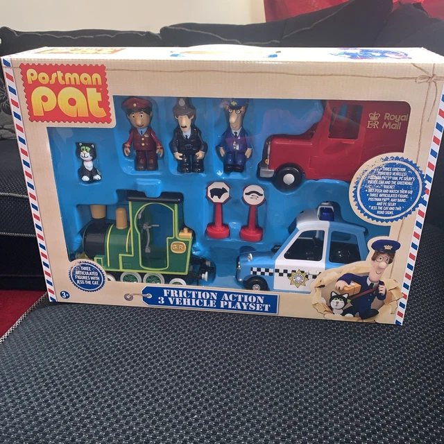 POSTMAN PAT POLICE Car Greendale Rocket Post Van Figures Ajay Selby ...