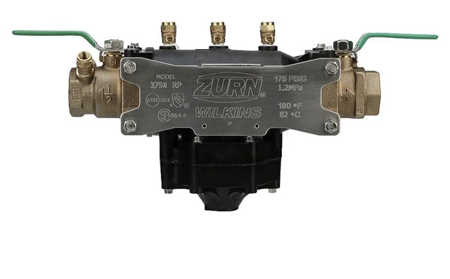 ZURN WILKINS 1-1/2& 375XL Lead-Free Reduced Pressure Backflow Preventer ...
