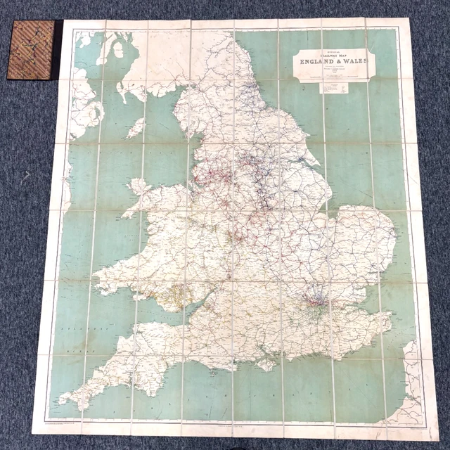 LARGE RAILWAY CLEARING House Official Railway Map of Eng & Wales 1940 ...