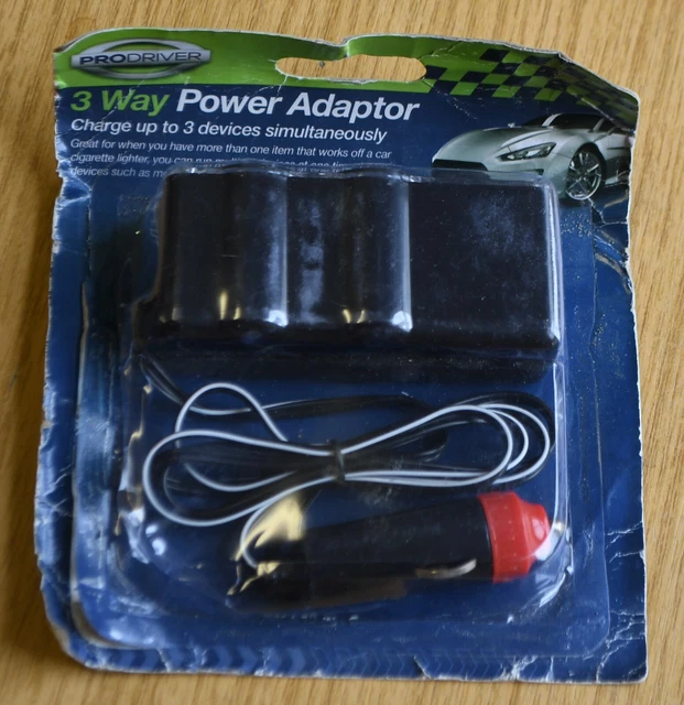 PRODRIVER 3 WAY Power Adapter Charge up to 3 Devices Simultaneously £2. ...