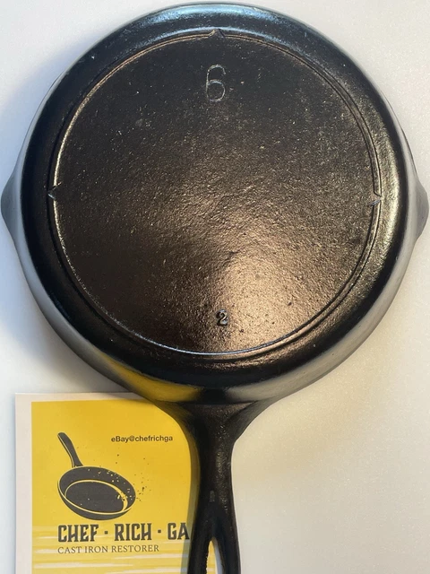 1940’S-80’S VINTAGE 3 Notch #6-2 Lodge Restored Cast Iron Skillet. No ...