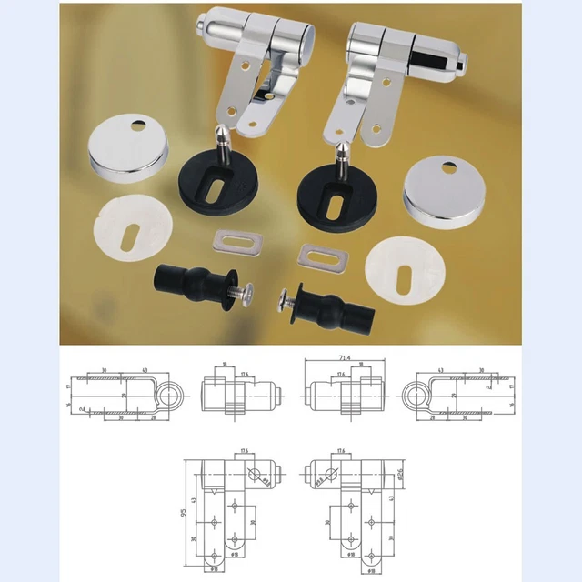 CERNIERA A SGANCIO rapido facile da installare per sedile WC con ...
