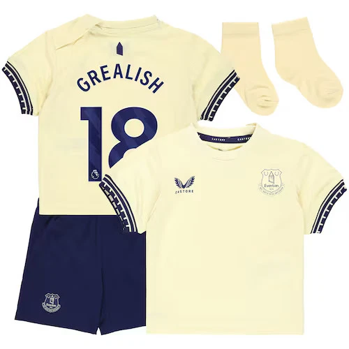 EVERTON CASTORE AWAY Baby Kit 2025-26 with Grealish 18 printing £45.00 ...