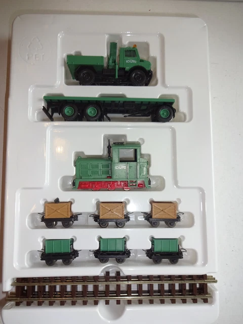 ROCO H0E 1599 Grubenbahn Set "Schwarzbau" mit Diesellok Dummy und ...