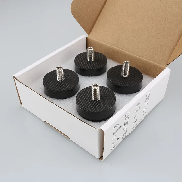 4 ALUMINUM HIFI Speaker Turntable Isolation Stand Vibration Absorption ...