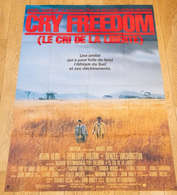 CRY FREEDOM 120X160 ATTENBOROUGH, DENZEL WASHINGTON, WILTON Movie ...