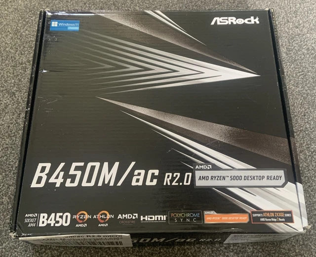ASROCK B450M/AC R2.0 Motherboard AMD B450, AM4- BOX ONLY £5.42 ...