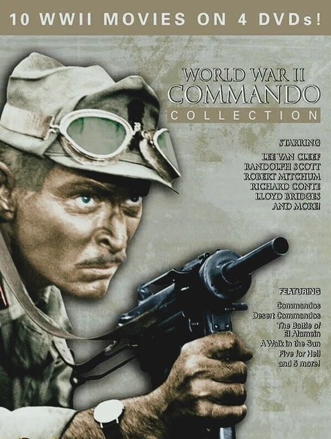 WORLD WAR II: Commando Collection (DVD, 10 WWII movies 4-Disc Set, Tin ...