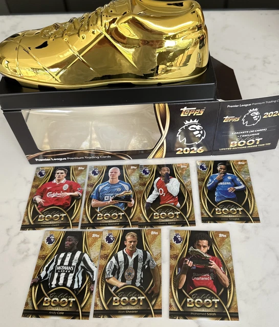 TOPPS PREMIER LEAGUE 2026 Golden Boot Tin And Limited Edition Cards ...