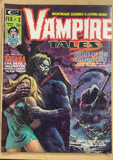 VAMPIRE TALES #3 (Marvel,2/1974) TRES BON-FINE Morbius, 2ème âge bronze ...
