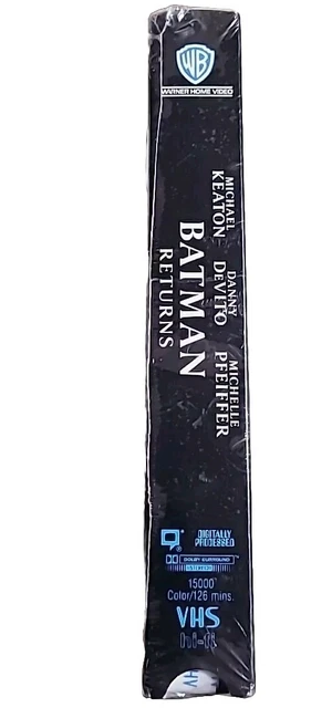 BATMAN RETURNS VHS SEALED Watermarks WHV Stamp Hype Keaton DeVito ...