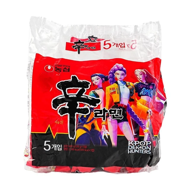 5PK KPOP DEMON Hunters SHIN Ramyun Ramen Huntrix Rumi Zoey Mira golden ...
