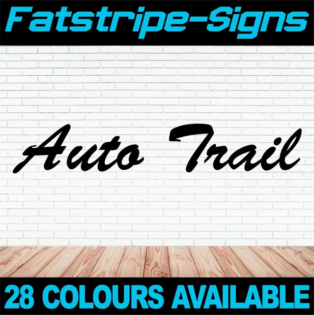 AUTO TRAIL NAME Text Stickers Graphics Decals Camper Van Motorhome ...