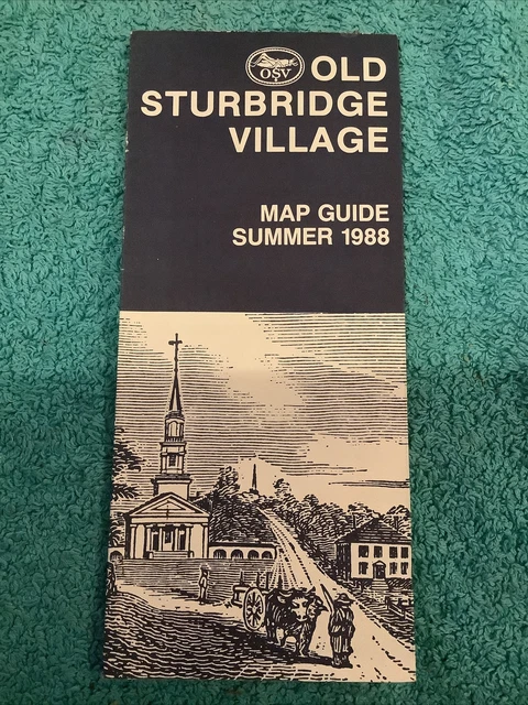 1988 OLD STURBRIDGE Village Map Leaflet Brochure Programme EUR 10,00 ...