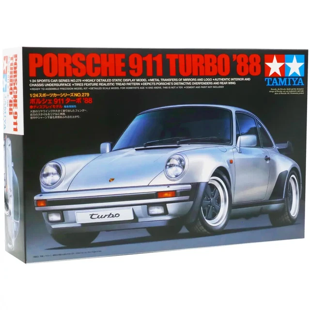 TAMIYA PORSCHE 911 Turbo 1988 Era Sports Car Plastic Model Kit 24279 ...