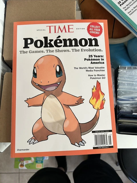 POKEMON TIME MAGAZINE 2024 Set Of 4 Pikachu Charmander Squirtle ...