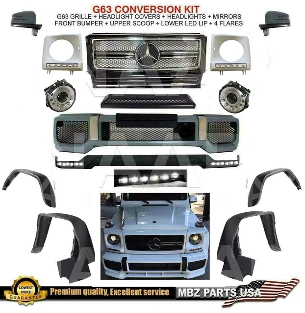 G63 CONVERSION AMG Body Kit Bumper Flares Led Lip G550 G500 Grille Mirror Parts EUR 2.314,54 ...