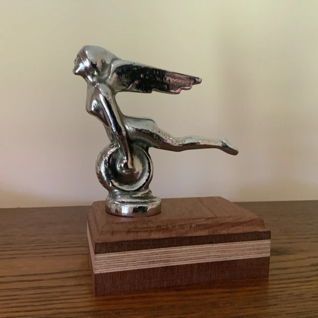 VINTAGE WHEELED SPEED Nymph 1930s car mascot hood ornament mounted £199 ...