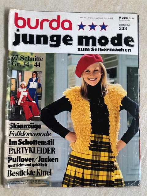 BURDA JUNGE MODE 1975 ,70-er Jahre ,komplett incl. Anleitung ...
