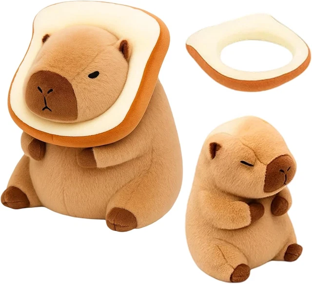 CAPYBARA PLUSH, ADORABLE Brown Capybara Toy with Toast Accessory for ...