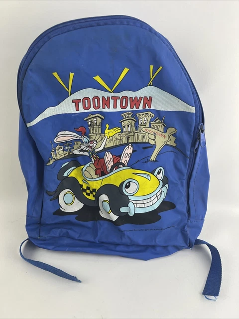VINTAGE 1987 THE Walt Disney Company TOONTOWN School Backpack Bookbag ...