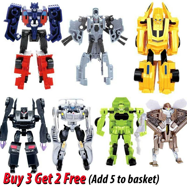 MINI TRANSFORMER TOYS Optimus Prime Megatron Robots Car Kids Action ...