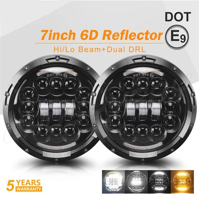 FOR MG MIDGET MGB GT Classic 2x 7Inch LED Headlights Conversion Kit Hi ...