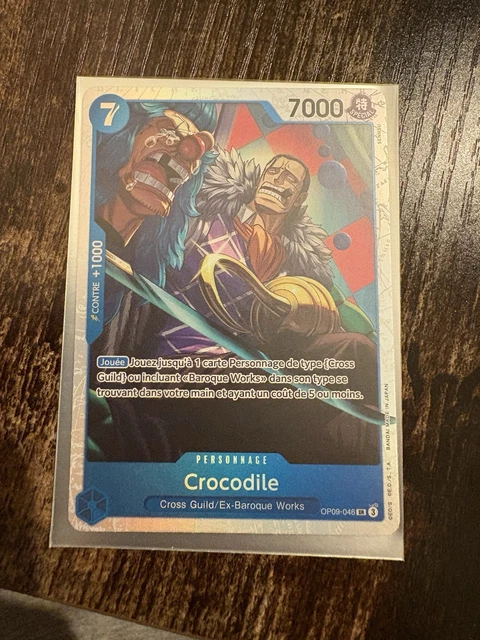 ONE PIECE CARD RARE HOLO GAME CARTE FRANCAISE Crocodile OP09-046 SR FR ...