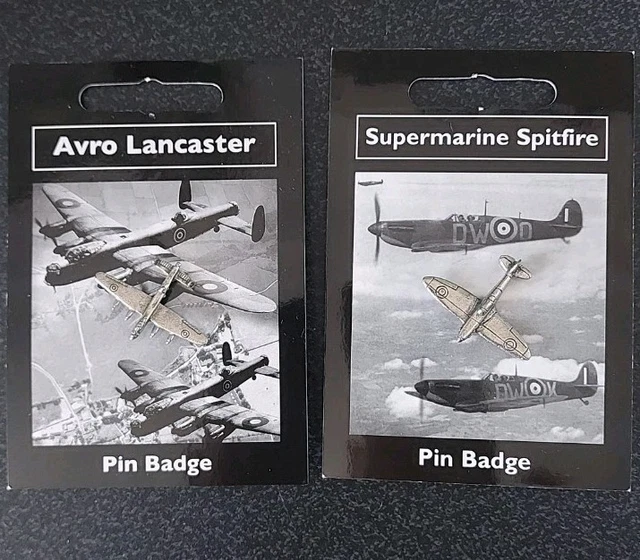 RAF AVRO LANCASTER and Supermarine Spitfire Pin Badges £5.91 - PicClick UK