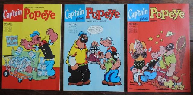CAP'TAIN POPEYE SPÉCIAL - SFPI n°50 - 54 - 56 / 1970 - Proche du Neuf ...