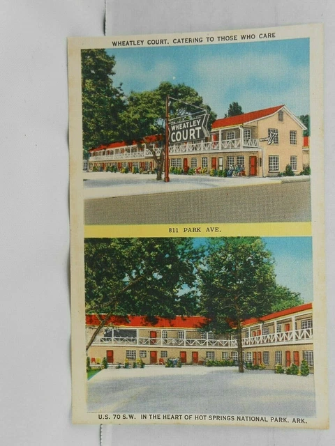 WHEATLEY COURT MOTEL Hotel Hot Springs AR Arkansas Roadside Vintage ...