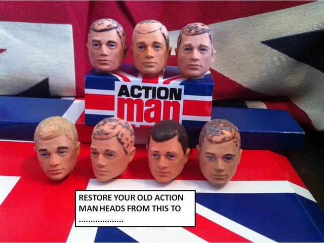 VINTAGE ACTION MAN Head Reflocking ~ GI Joe Re-Flocking ~ Old Heads Re ...
