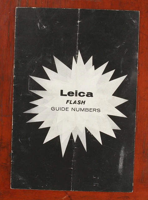 LEICA FLASH GUIDE Numbers Book, 1959/133016 $27.19 - PicClick AU