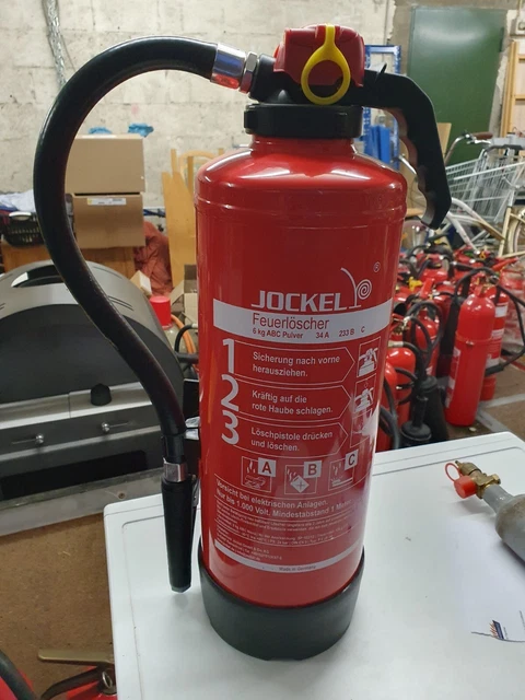 JOCKEL 6 KG Pulver Feuerlöscher incl. Instandhaltungsnachweis bis 12/2025 !! TOP EUR 35,00 ...
