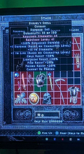 DIABLO 2: RESURRECTED DURIEL SHELL ARMOR D2R XBOX/PS4-PS5-PLAYSTATION ...