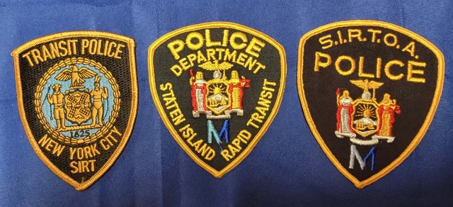 NYC TRANSIT POLICE SIRT MTA Staten Island Patch Vintage New York City ...