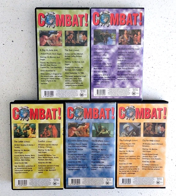COMBAT! VHS PAL Bundle x 5 Volumes 1-5, 10 Episodes, 1966 TV SHOW Vic ...