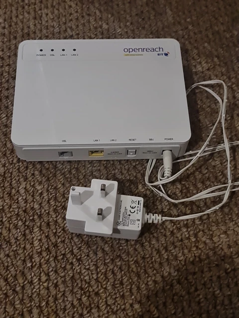 BT OPENREACH MODEM FTTC VDSL ECI (B-FOCuS V-2FUb/r Rev.B mint condition ...