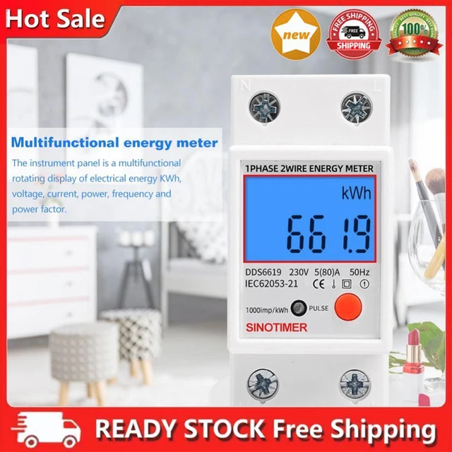 DIGITAL ELECTRIC ENERGY Meter Portable Electrical Meter for Household ...
