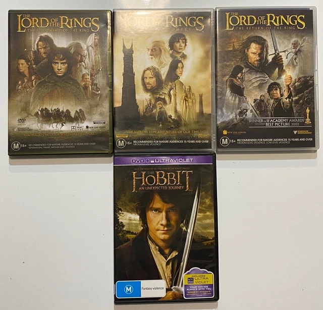 LORD OF THE Rings 1 2 3 Trilogy + Hobbit LOTR All Three Movies DVD Region 4 £25.70 - PicClick UK