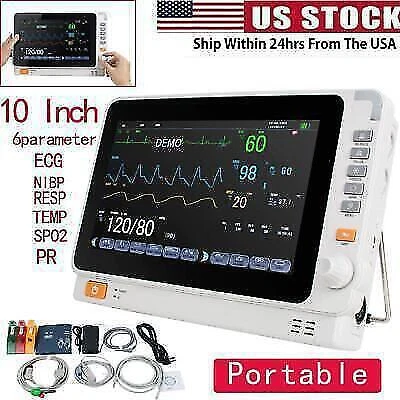 MEDICAL PATIENT MONITOR For ICU ECG NIBP RESP TEMP SPO2 PR Pulse ...