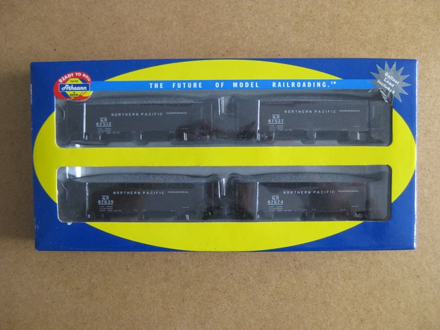 ATHEARN RTR HO 40' Offset Ballast Hoppers 4-pack Northern Pacific boxed $37.95 - PicClick AU