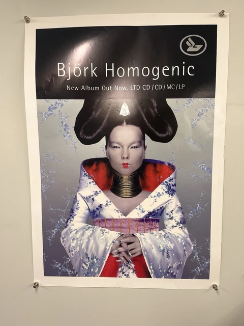 AFFICHE ORIGINALE DE L'Album Promotionnel Homogenic De Bjork Circa 1997 ...