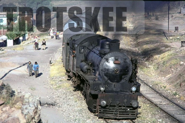 35MM SLIDE TCDD Turkey Railways Steam Loco 56914 c1976 Original Turkish ...