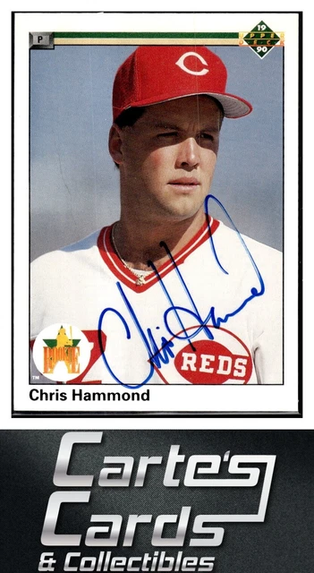 CHRIS HAMMOND 1990 pont supérieur #52 Cincinnati Reds TTM/IP signé ...