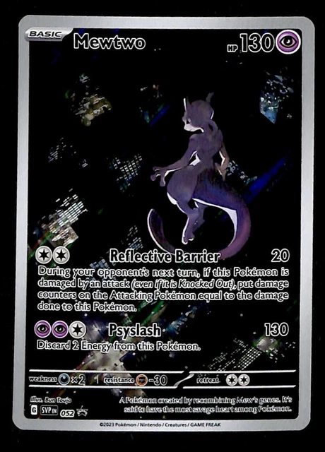 MEWTWO FULL ART Black Star Promo SVP 052, NM Pokemon Card £17.99 ...