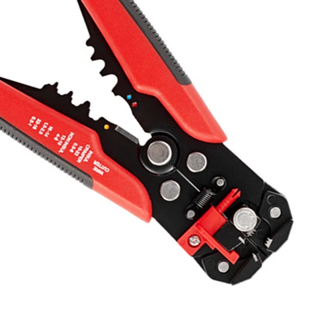 AUTOMATIC WIRE STRIPPER Pressing Cutting Peeling Adjustable Bite Force ...