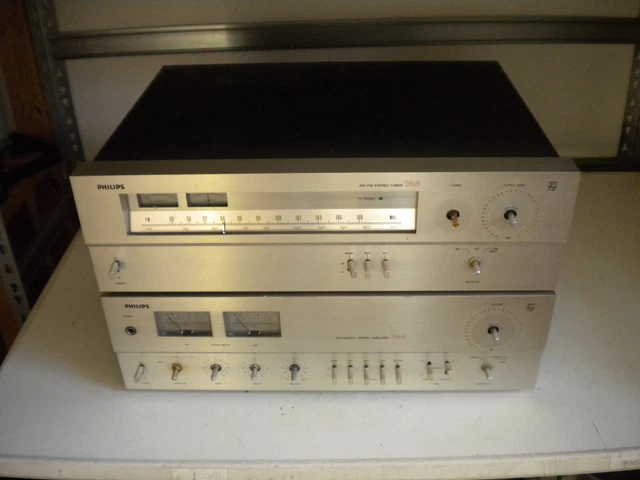 PHILIPS AMPLIFIER AMPLIFIER 384 and Philips Tuner 168 Untested on ...