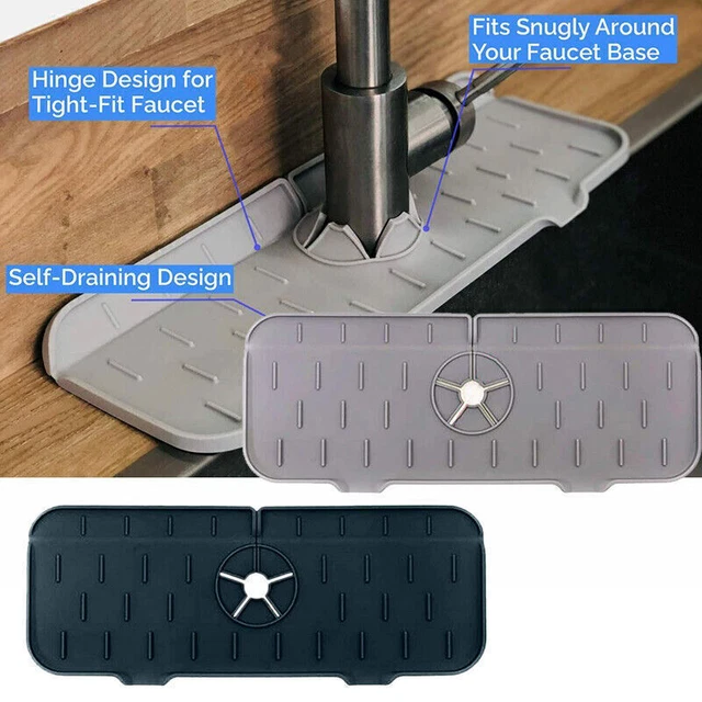 SILICONE KITCHEN SINK Faucet Splash Screen Kitchen Sink Mat 37,14 cm £5 ...